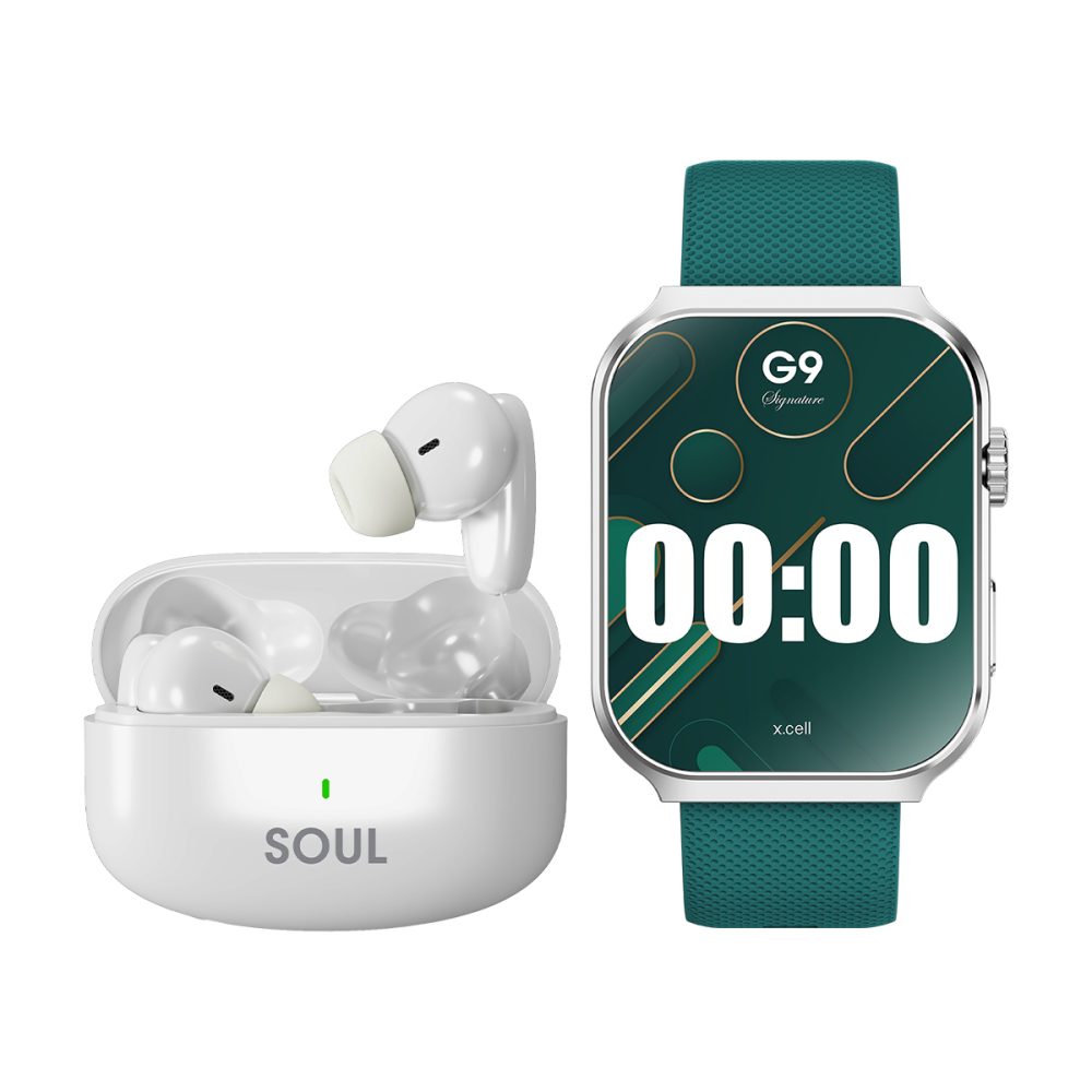 X.CELL S.WATCH G9 SIGNATURE SIL GRN+SOUL 14 PRO WHI – X.Cell